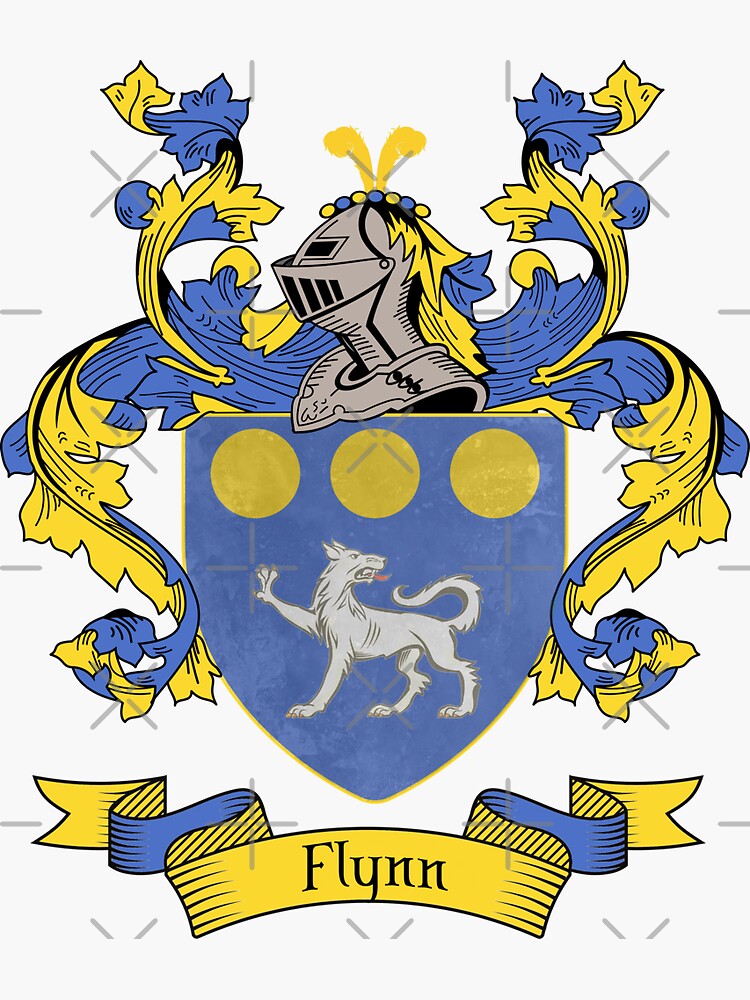 "Flynn Coat of Arms | Flynn Family Crest" Sticker for Sale by chuppys ...