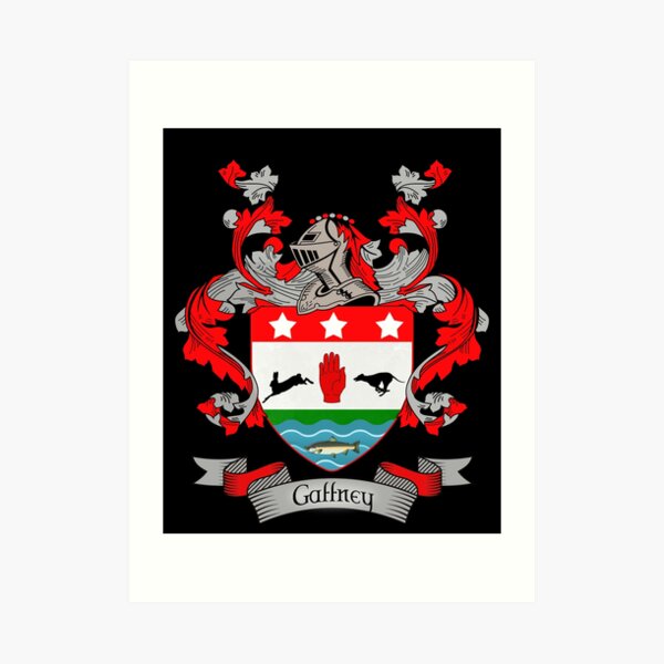 "Gaffney Coat of Arms | Gaffney Family Crest" Art Print by chuppys ...