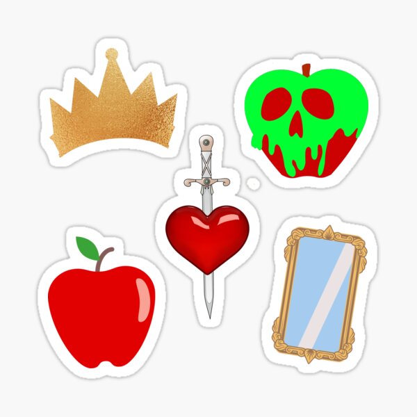 "Evil Queen Villain Pattern" Sticker for Sale by Mint-Rose | Redbubble