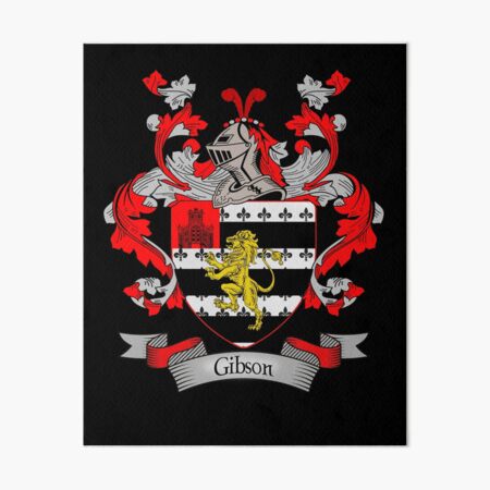 "Gibson Coat of Arms | Gibson Family Crest" Art Board Print by chuppys ...