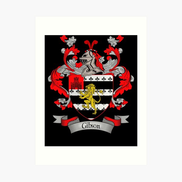 "Gibson Coat of Arms | Gibson Family Crest" Art Print for Sale by ...