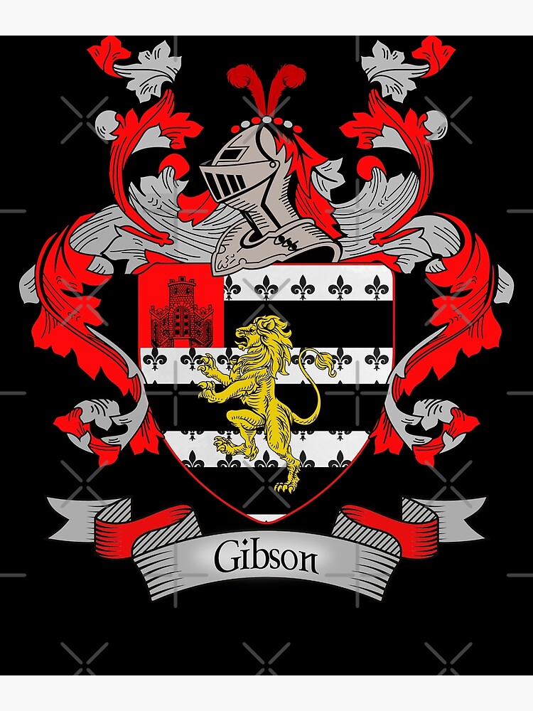 "Gibson Coat of Arms | Gibson Family Crest" Art Print for Sale by ...