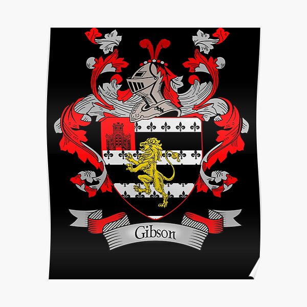 "Gibson Coat of Arms | Gibson Family Crest" Poster by chuppys | Redbubble