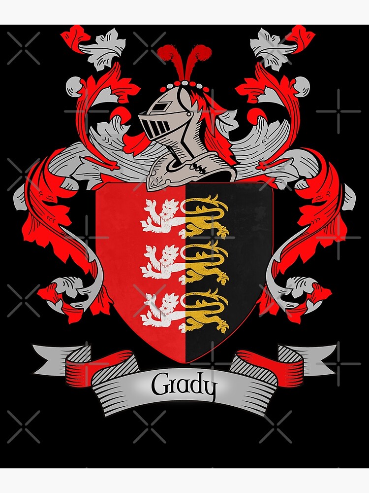 "Grady Coat of Arms | Grady Family Crest" Poster for Sale by chuppys ...