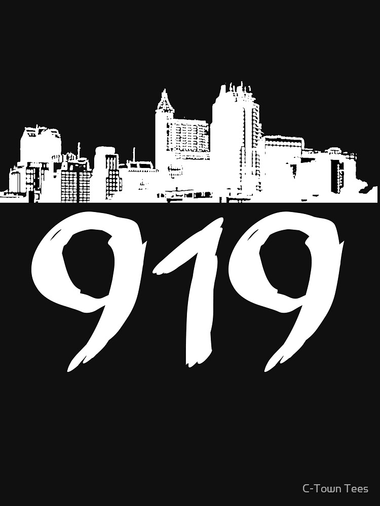 "Raleigh - 919 (White Logo)" T-shirt for Sale by Klay70 | Redbubble ...