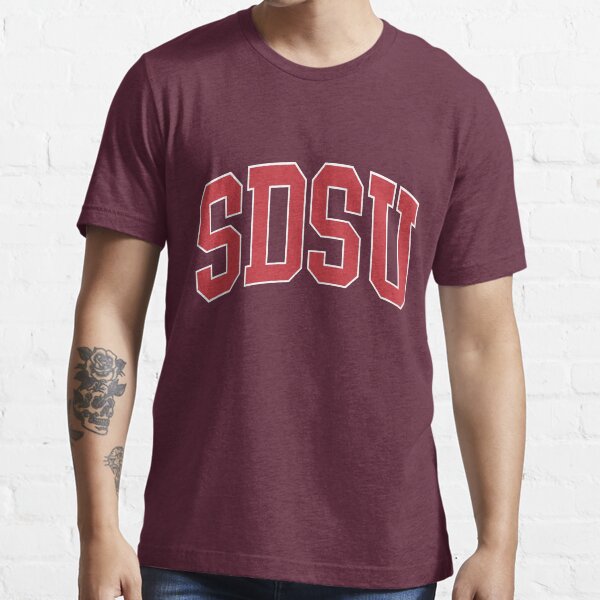"sdsu - college font curved" T-shirt for Sale by scollegestuff ...