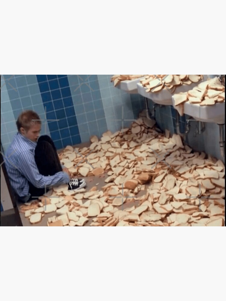 "Boy crying in bathroom full of bread - Cursed Image #0013" Art Print ...