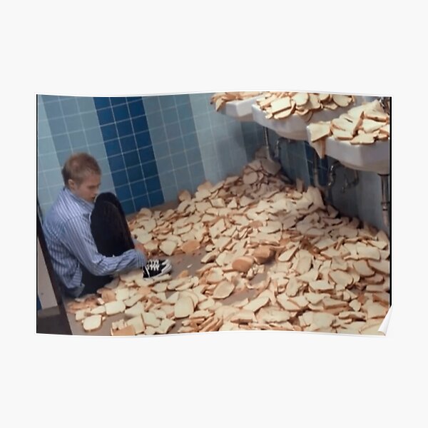 "Boy crying in bathroom full of bread - Cursed Image #0013" Poster for ...
