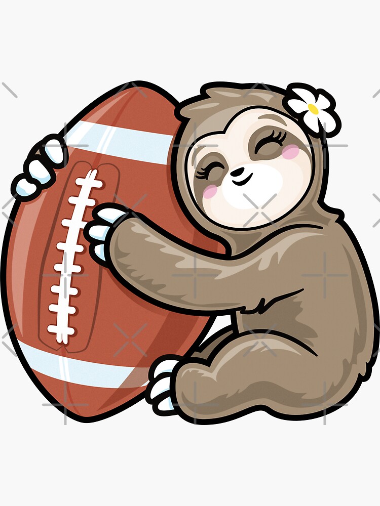 "Sloth Girls Hugging Americans football" Sticker for Sale by ...