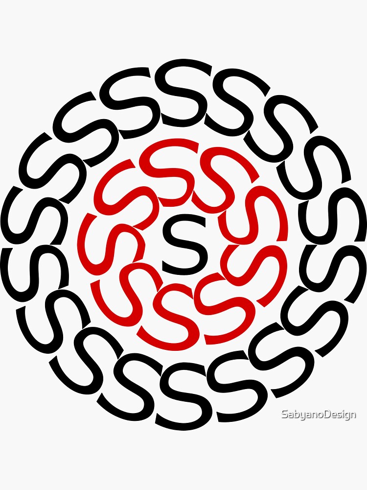 "Letter S in circle" Sticker for Sale by SabyanoDesign | Redbubble