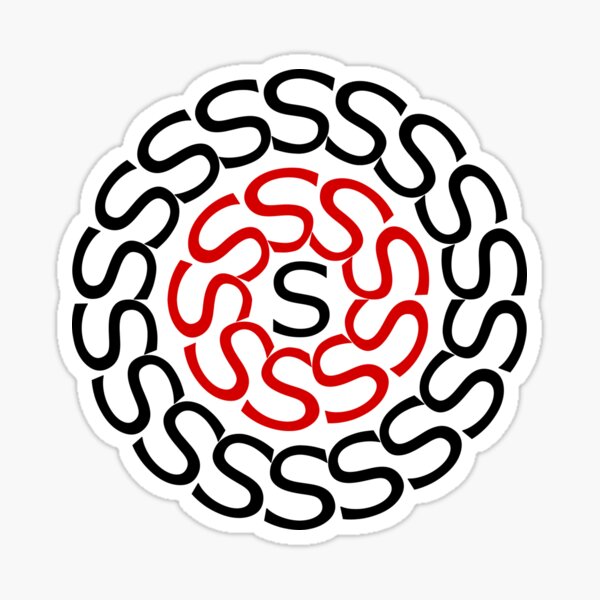 "Letter S in circle" Sticker for Sale by SabyanoDesign | Redbubble