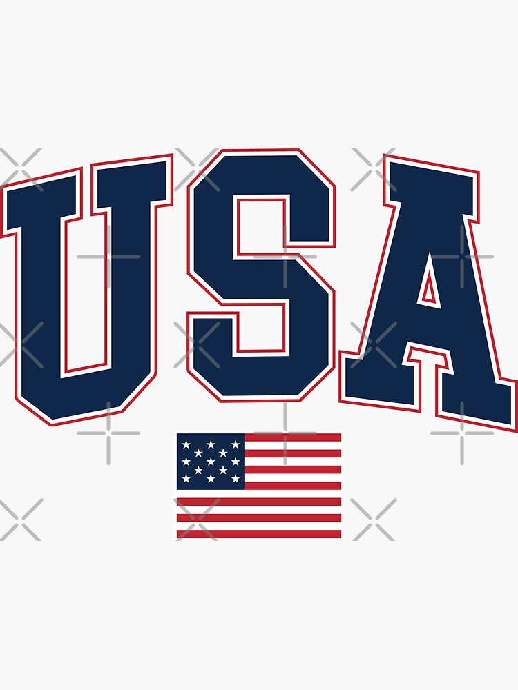"Team USA American Flag" Sticker for Sale by miyagifactory | Redbubble