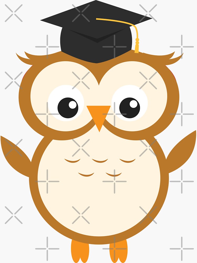 Pegatina «búho graduado» de zestyDesign | Redbubble