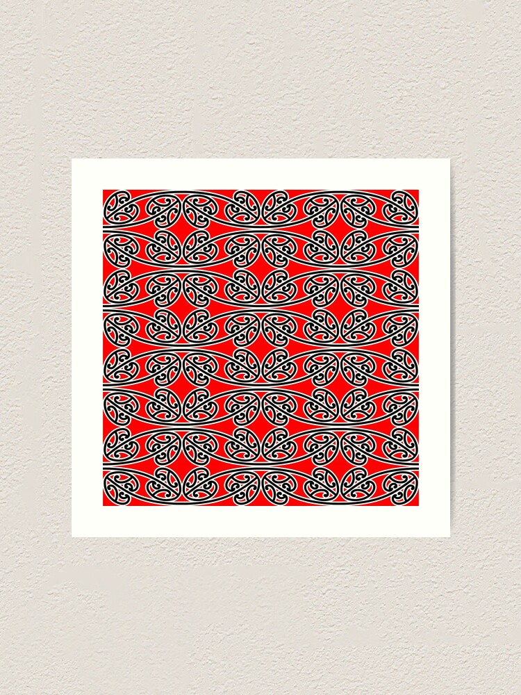 "Maori Traditional Pattern Mangopare Hammerhead Shark" Art Print by ...