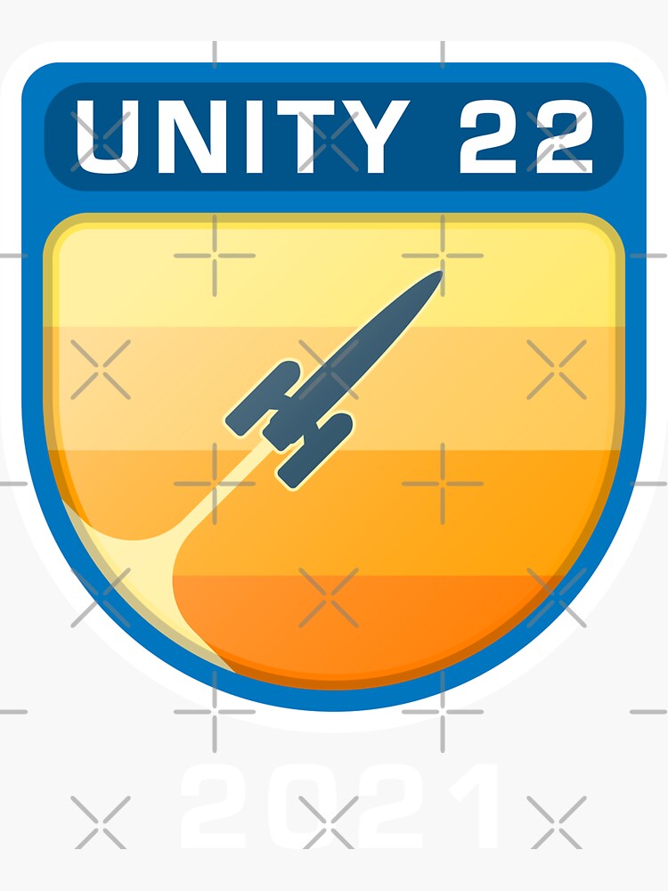 "Unity 22 #unity22 Rocket Outer Space Plane Spaceship Flight" Sticker ...