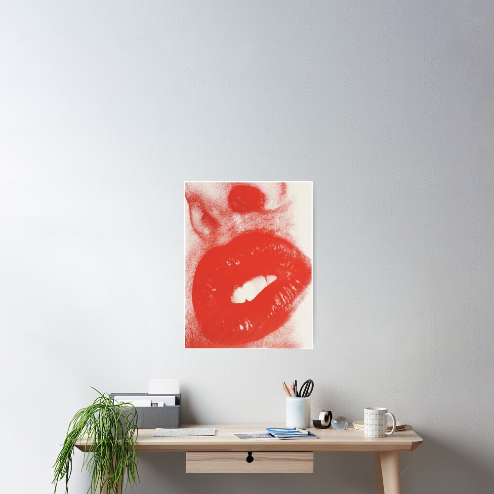 "grunge red lips " Poster by frabbianchi | Redbubble