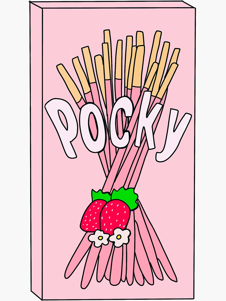 "Strawberry Pocky" Sticker for Sale by AminahZS | Redbubble