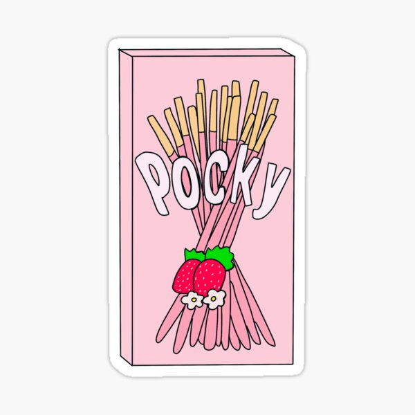 "Strawberry Pocky" Sticker for Sale by AminahZS | Redbubble