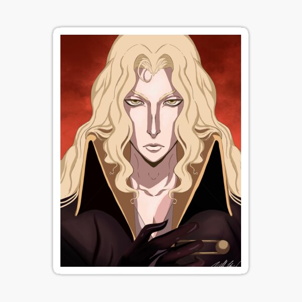 "Alucard " Sticker by wiltingroseart | Redbubble