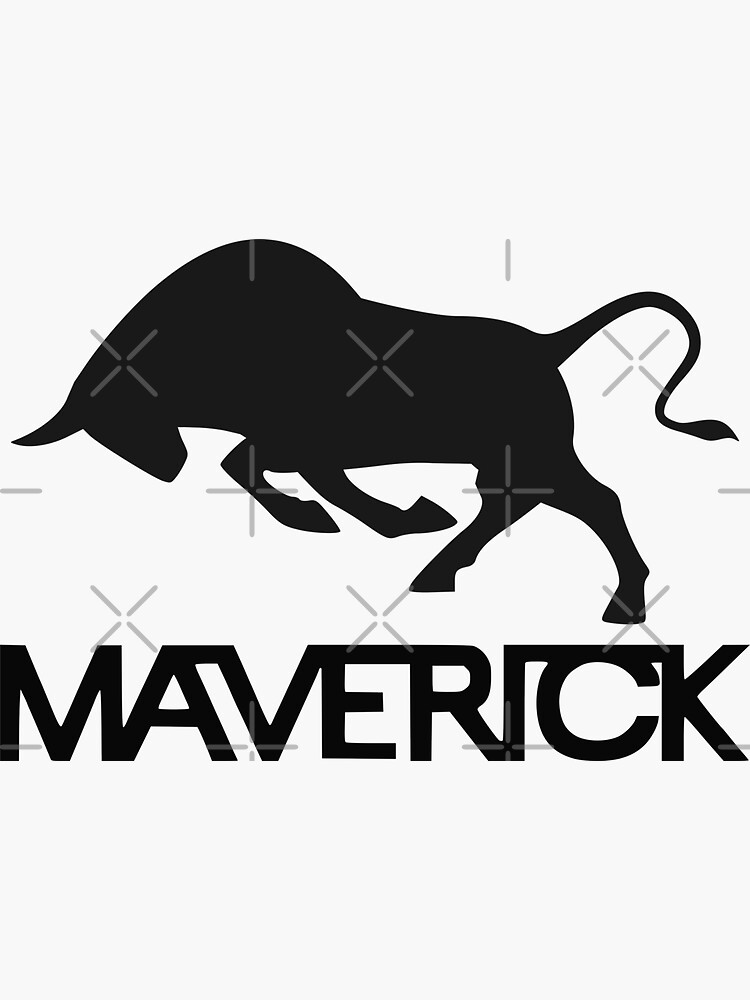 "Retro Maverick Logo" Sticker for Sale by mlny87 | Redbubble