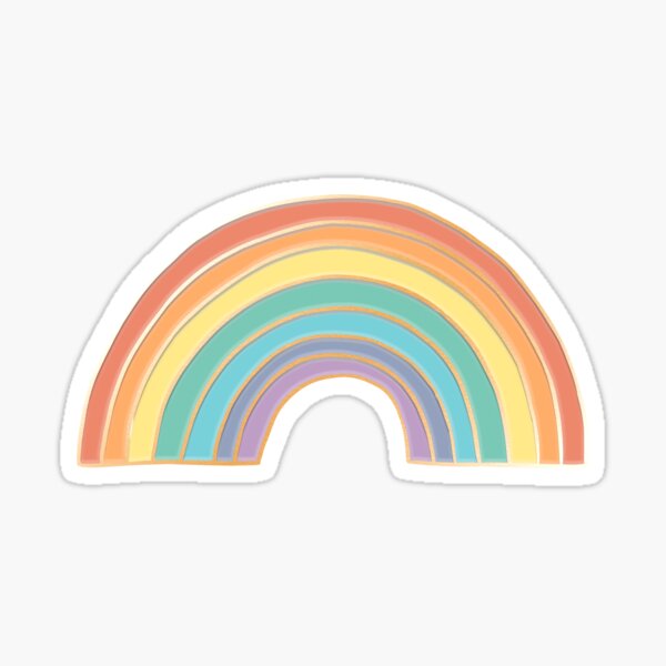 "Simple Cute Aesthetic Pride Rainbow" Sticker for Sale by Thulara ...