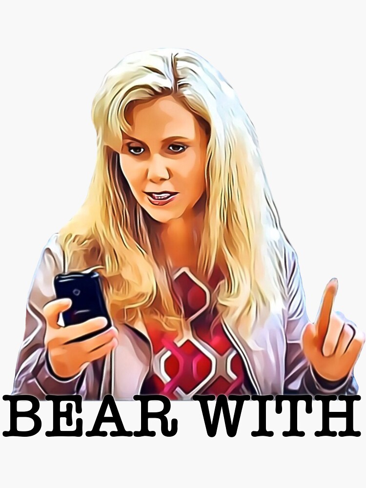 "Bear With - Tilly - Miranda" Sticker for Sale by vincentmuller | Redbubble