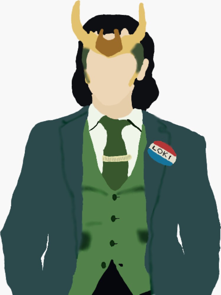 "President Loki" Sticker for Sale by art-by-maddie | Redbubble