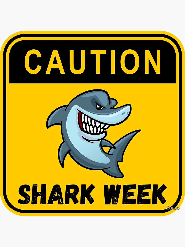 "Shark Week" Sticker for Sale by Zaibo | Redbubble