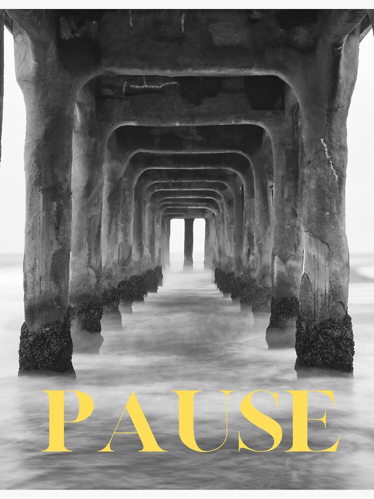 "PAUSE" Sticker for Sale by KleesWordyTees | Redbubble