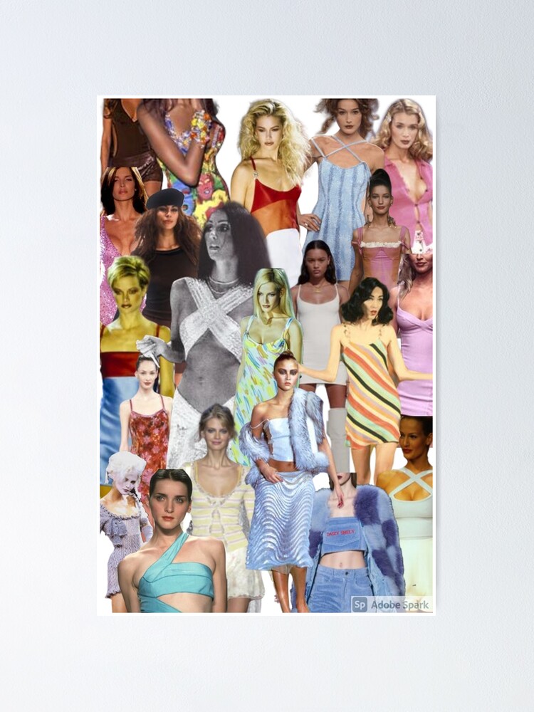 "90s model collage " Poster for Sale by archangel444 | Redbubble