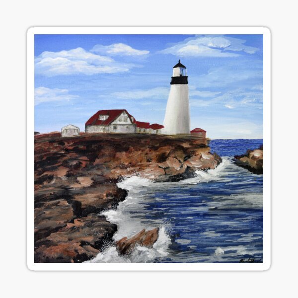 "Portland Head Light " Sticker for Sale by kristinthornton | Redbubble