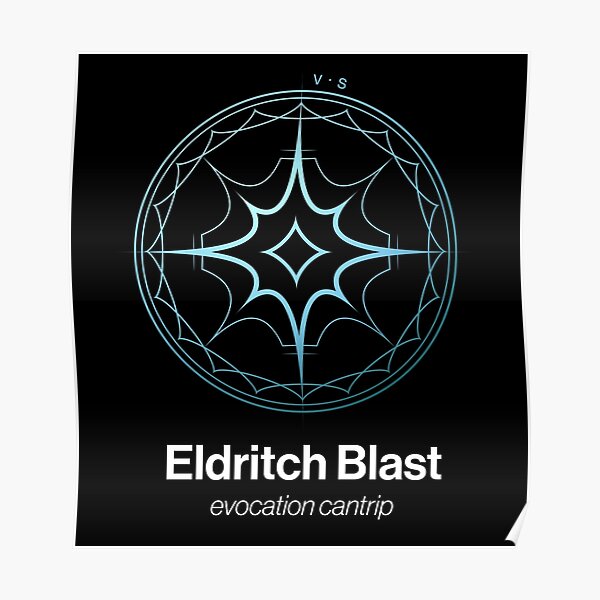 "Eldritch Blast Spell Symbol" Poster by Unspelled | Redbubble