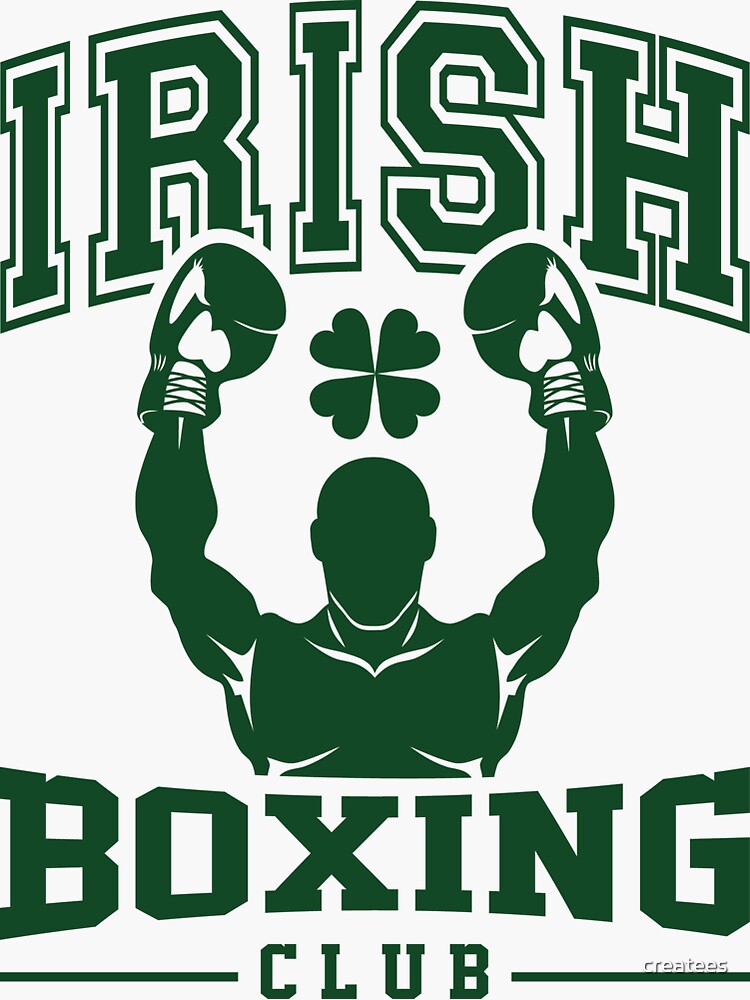 "IRISH BOXING CLUB" Sticker for Sale by createes | Redbubble
