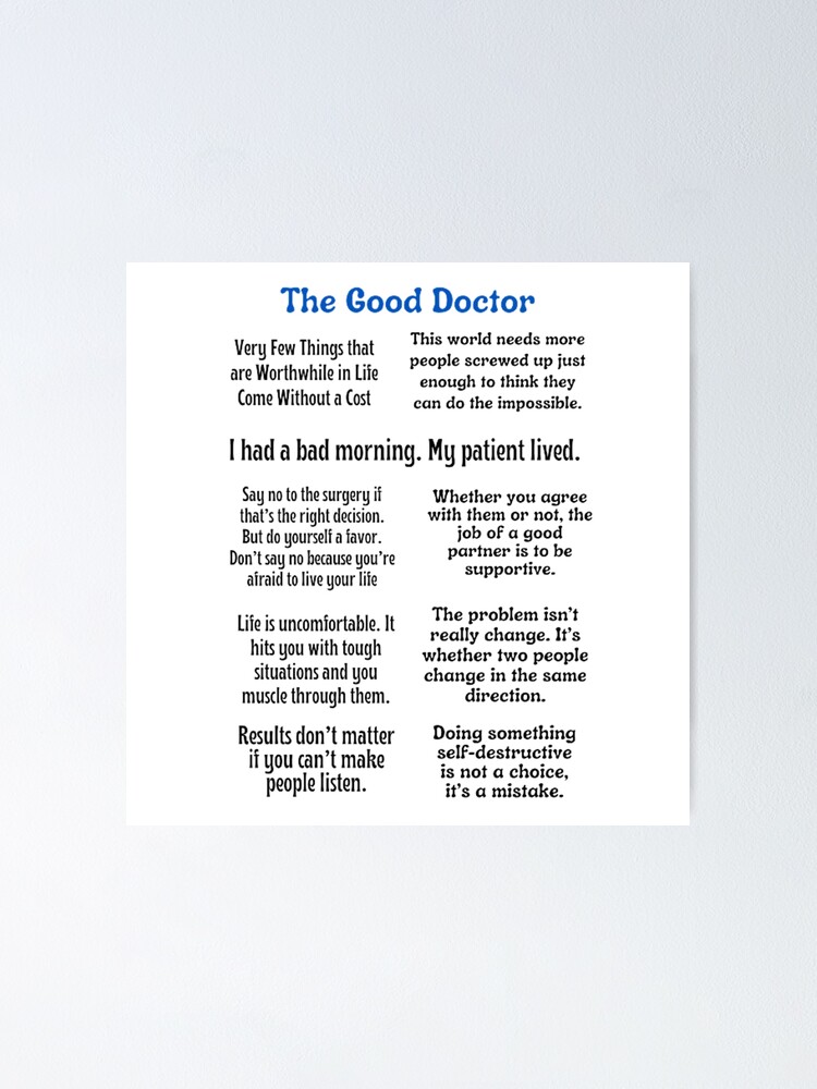 "The Good Doctor Pack" Poster by Rabia01 | Redbubble