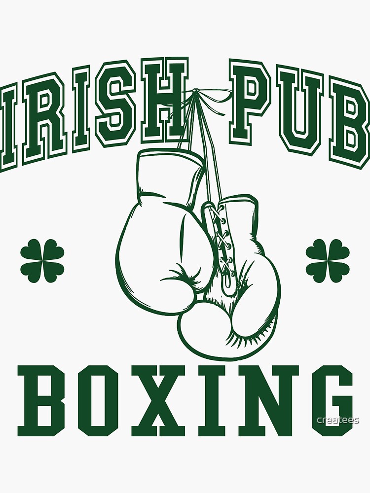 "IRISH PUB BOXING DAY" Sticker for Sale by createes | Redbubble