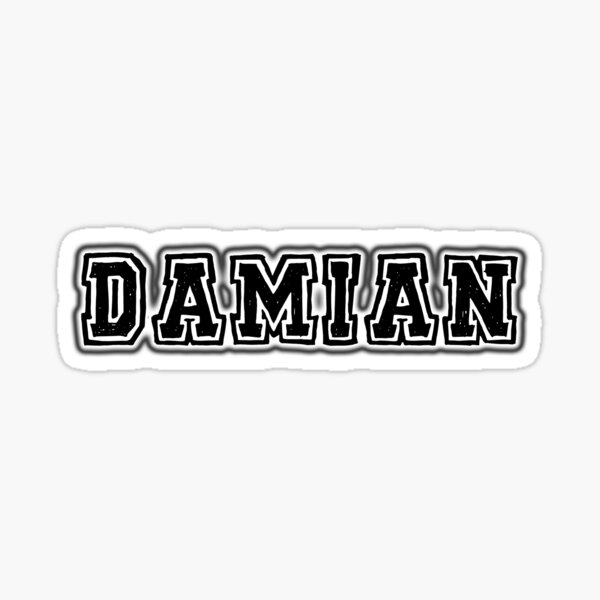 "DAMIAN" Sticker for Sale by awesome-name | Redbubble
