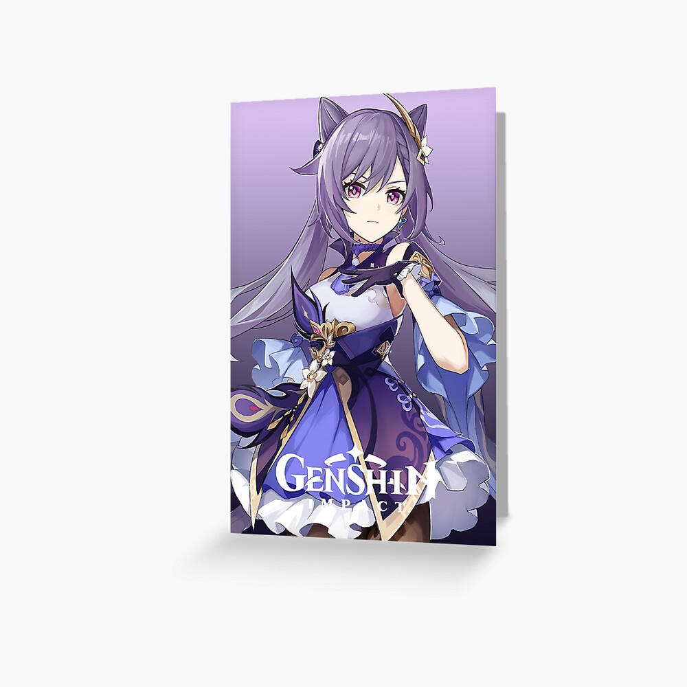 "Keqing Genshin Impact" Greeting Card for Sale by Nadine-Suciu | Redbubble
