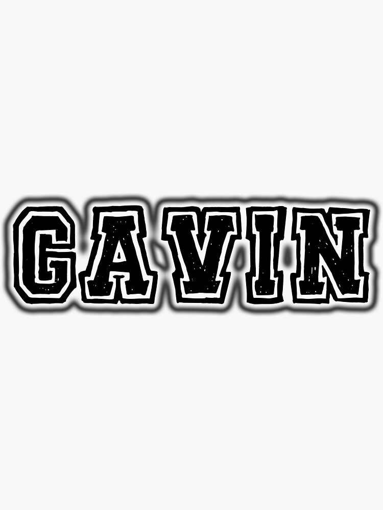 "GAVIN" Sticker for Sale by awesome-name | Redbubble