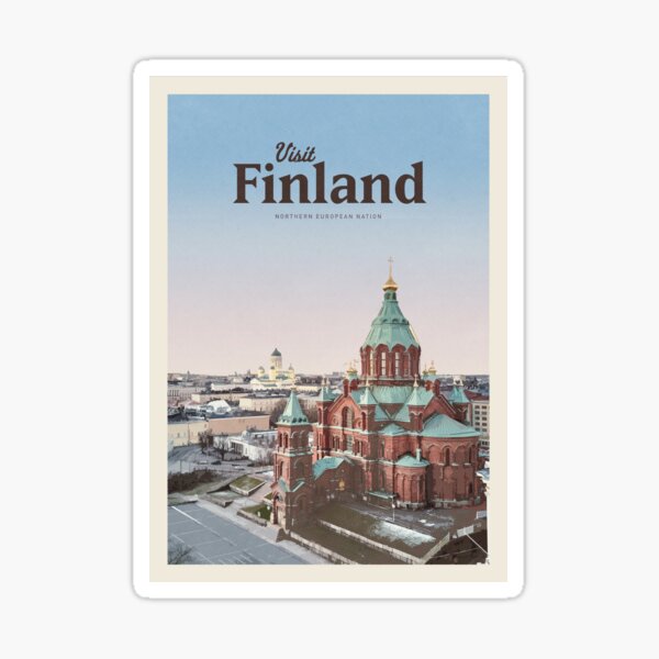 "Visit Finland " Sticker for Sale by CallumGardiner | Redbubble