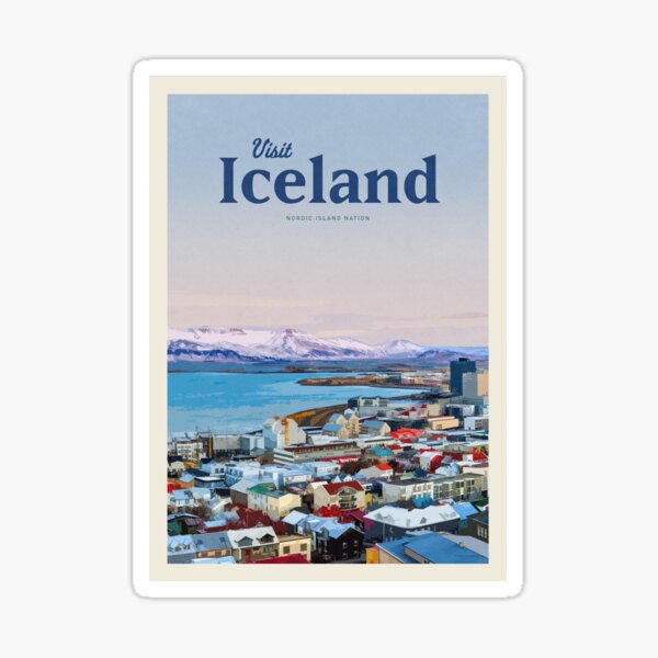 "Visit Iceland " Sticker for Sale by CallumGardiner | Redbubble
