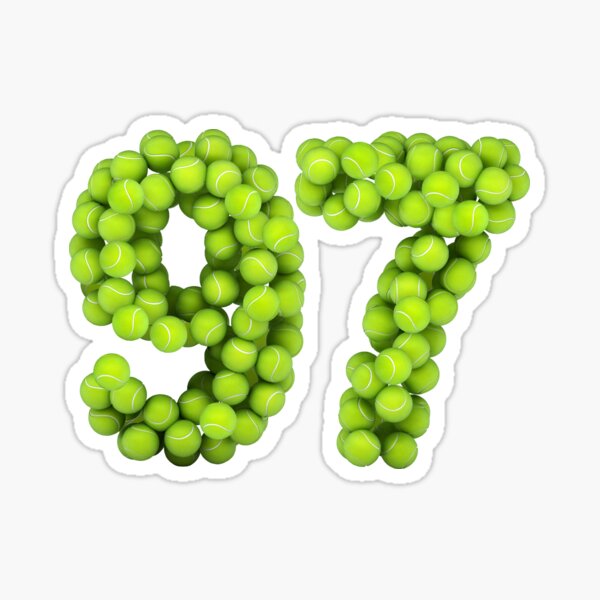 "Tennis Player Number 97 - Tennis Sports ninety-seven Game Set Match 97 ...