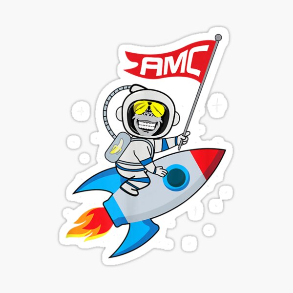"AMC - AMC TO THE MOON " Sticker for Sale by CryptoDy | Redbubble