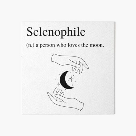 "Selenophile Definition - Moon Lover (Design 2) Selenophile Meaning ...