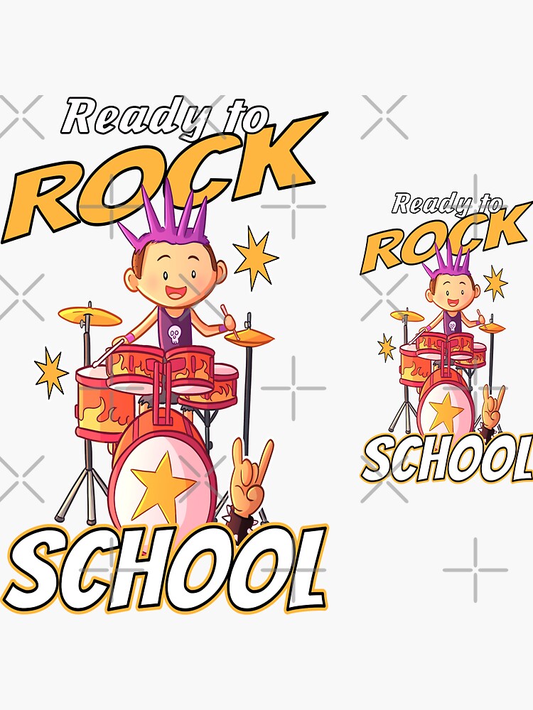 "Cute funny back to school theme I'M READY TO ROCK SCHOOL first day for ...
