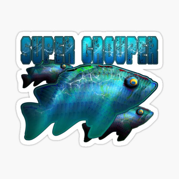"GROUPER" Sticker for Sale by MikaelJenei | Redbubble