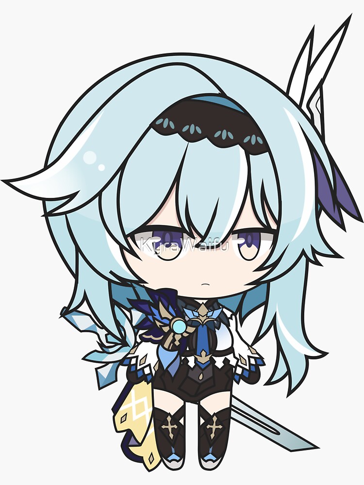 "Eula - Genshin Impact" Sticker for Sale by KyraWaifu | Redbubble