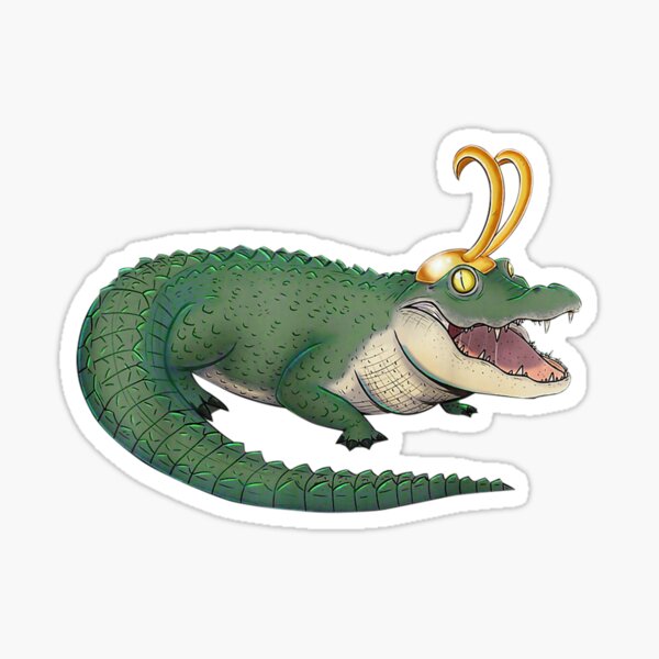 "Loki Gator Alligator Loki Croki Crocodile God Of Mischief " Sticker by ...