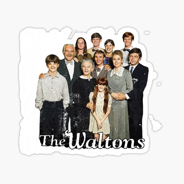 "The Waltons Portrait, distressed canvas " Sticker for Sale by ...