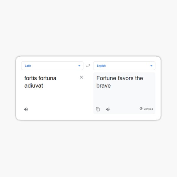 "Fortis Fortuna Adiuvat | Fortune Favours the Bold" Sticker by ...