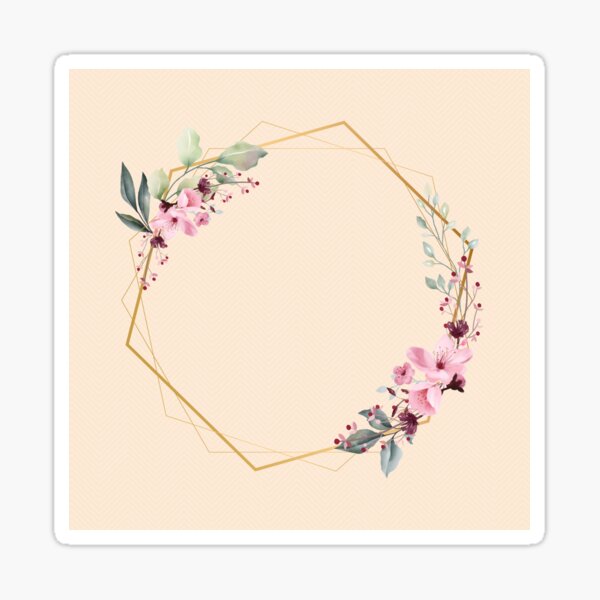 "Flower border " Sticker for Sale by Govintage | Redbubble